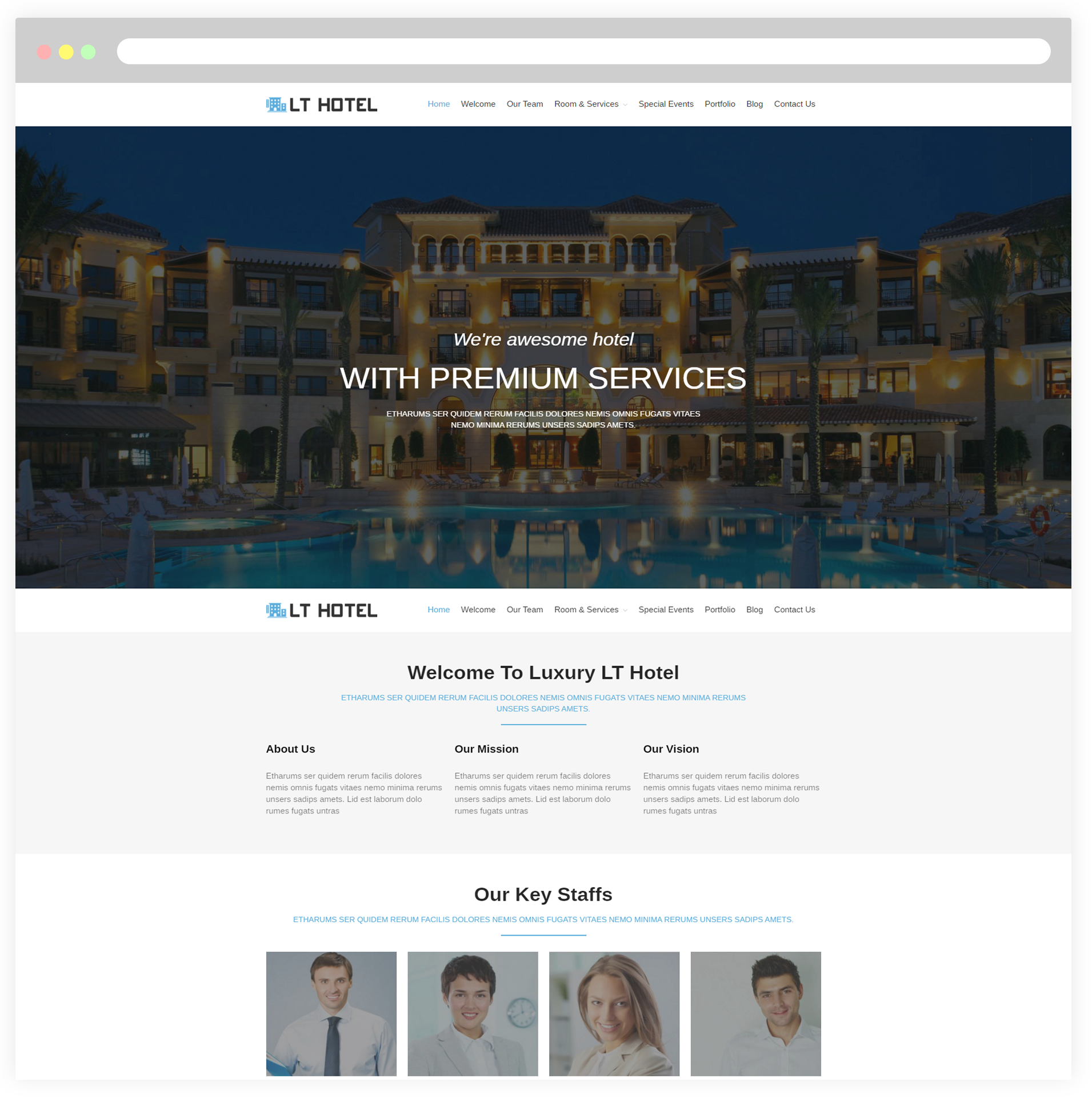 LT Hotel - Free Responsive Hotel / Resort Wordpress theme - Responsive Joomla and Wordpress themes