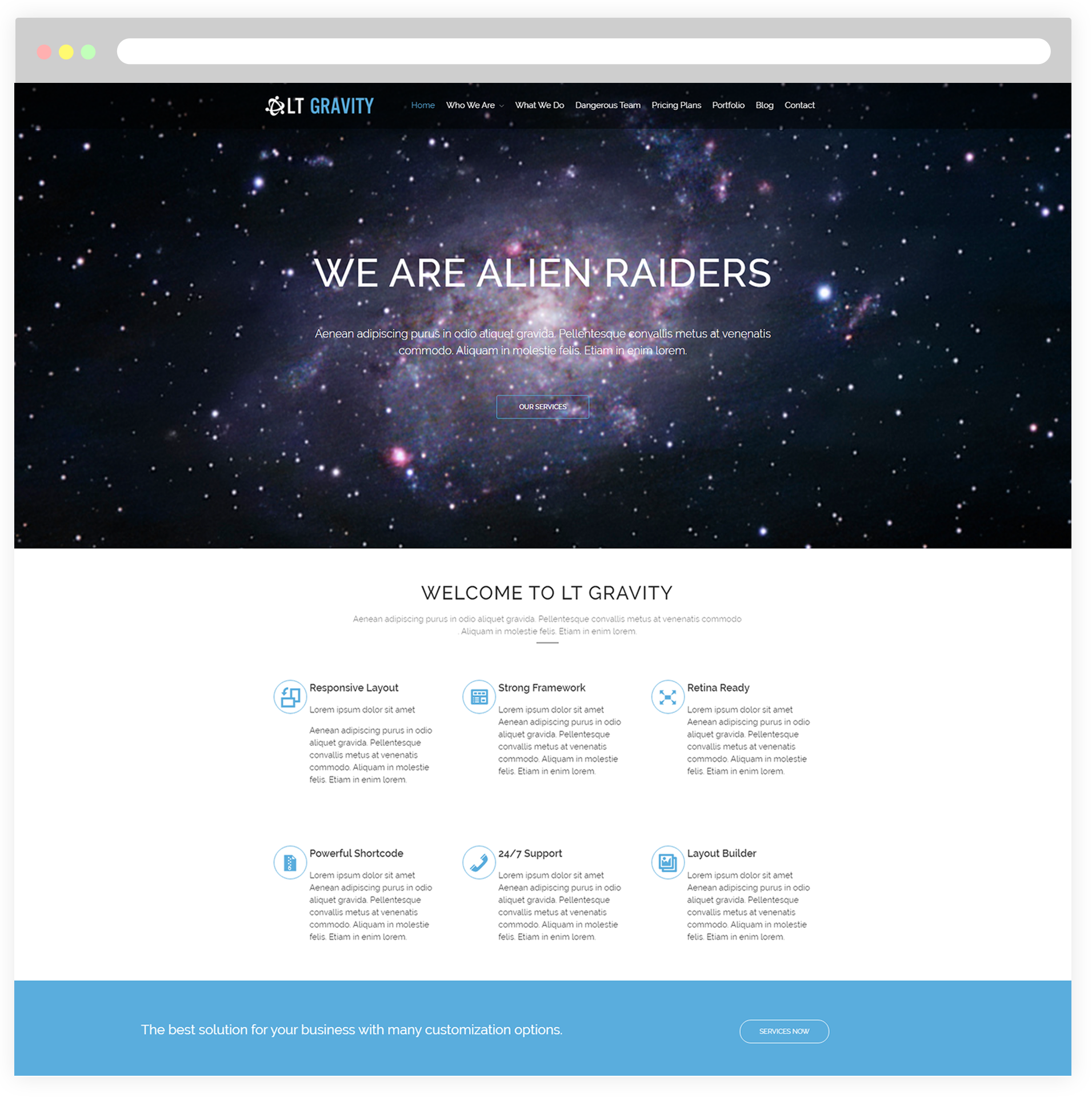 LT Gravity – Free Responsive Universe / Planet WordPress theme - Responsive Joomla and Wordpress ...