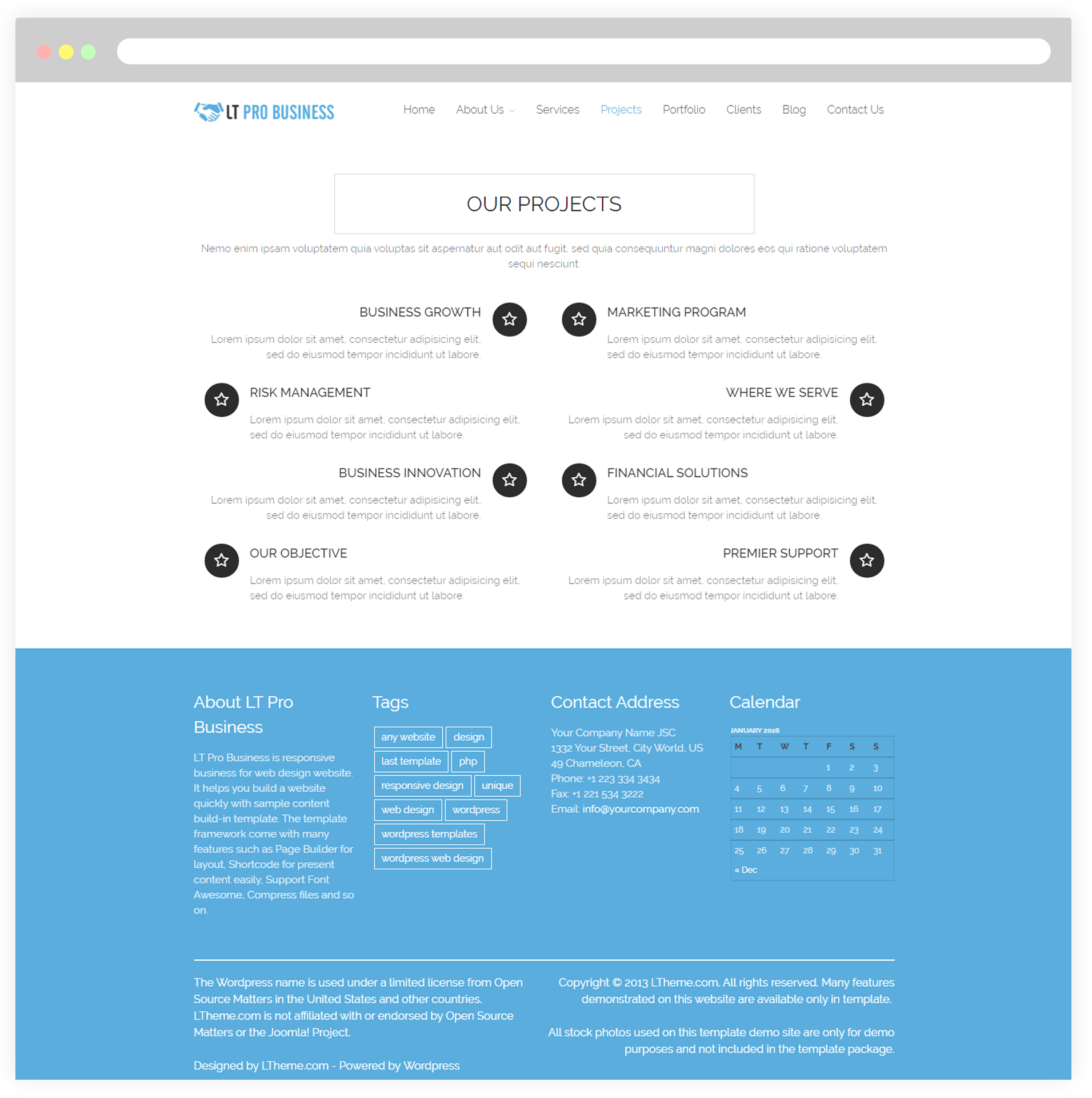 LT Pro Business - Free Pro Business Wordpress theme