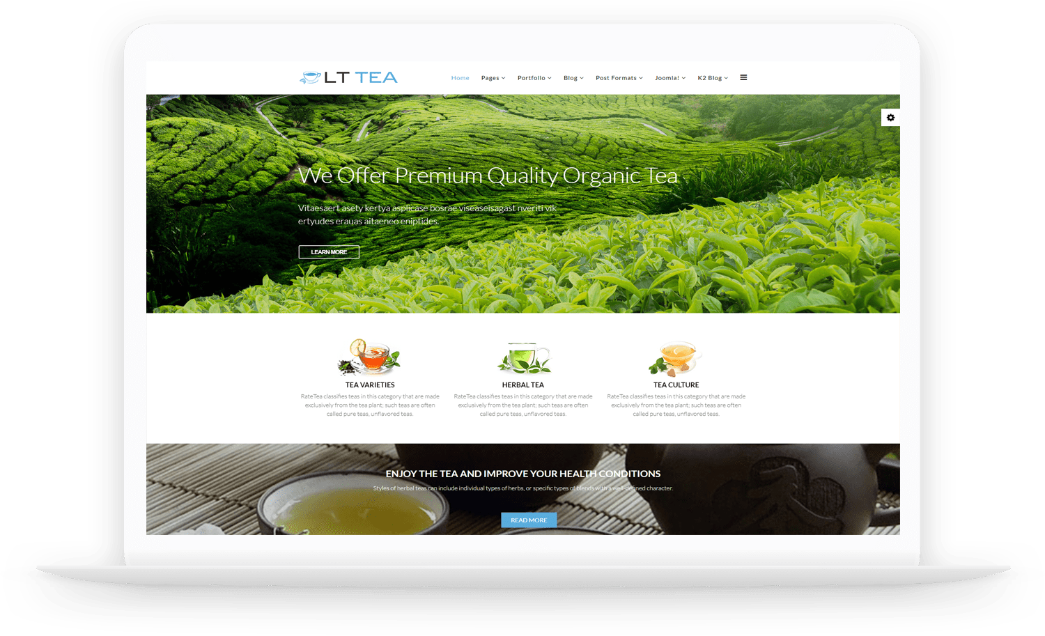 LT Tea Onepage - Free Responsive One Page Joomla Tea Template