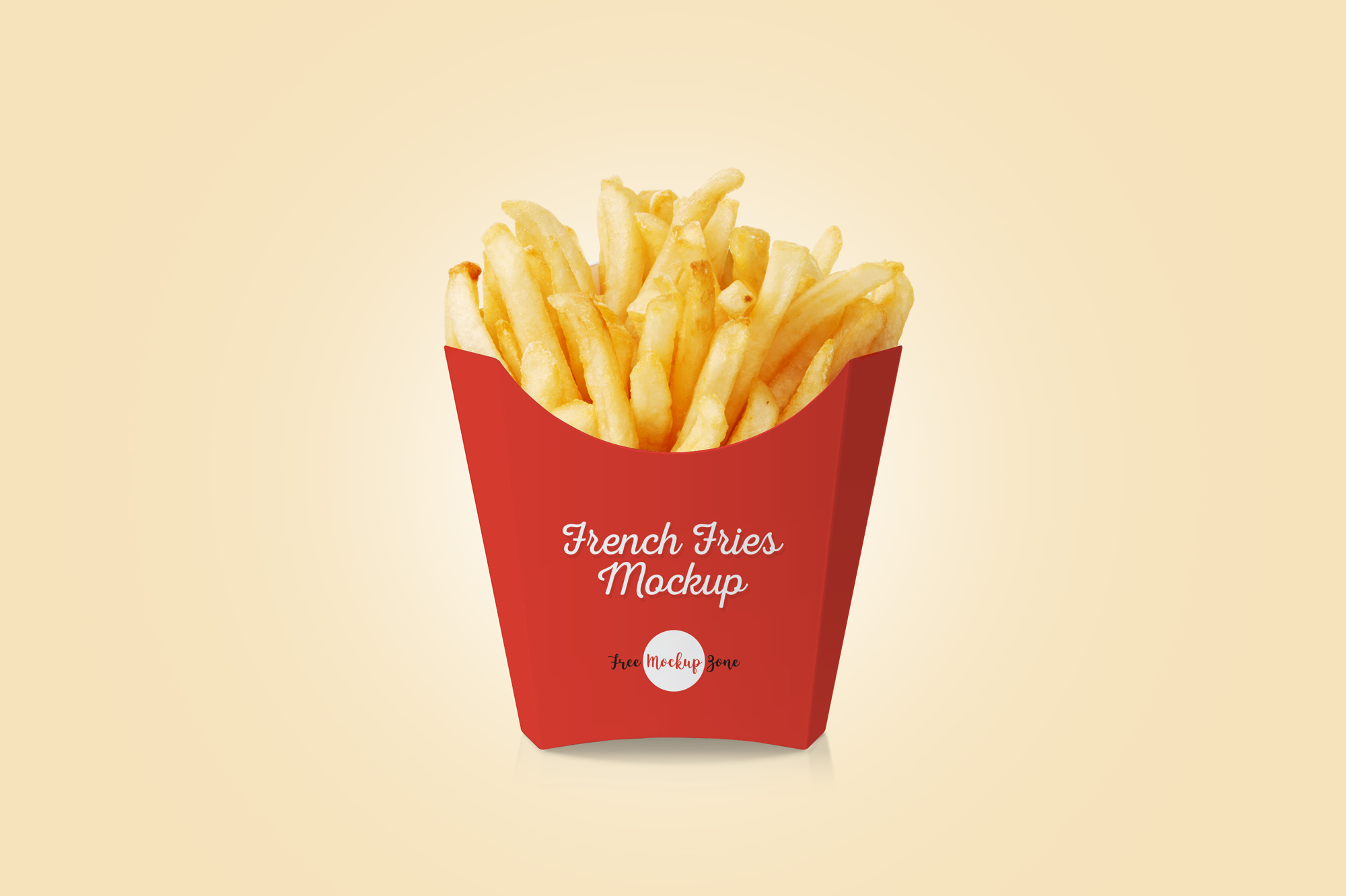 French Fries Packaging PSD MockUp Template LTHEME