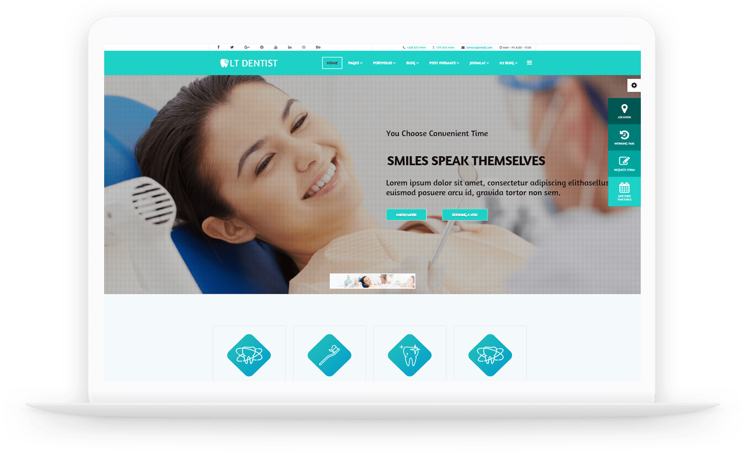 LT Dentist – Free Responsive joomla medical templates