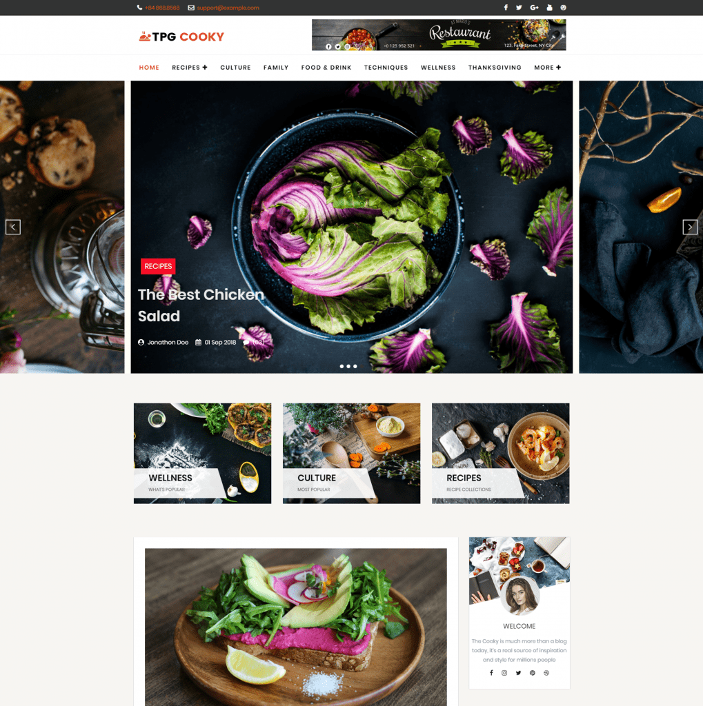 TPG Cooky – Responsive WordPress Food Blog Theme