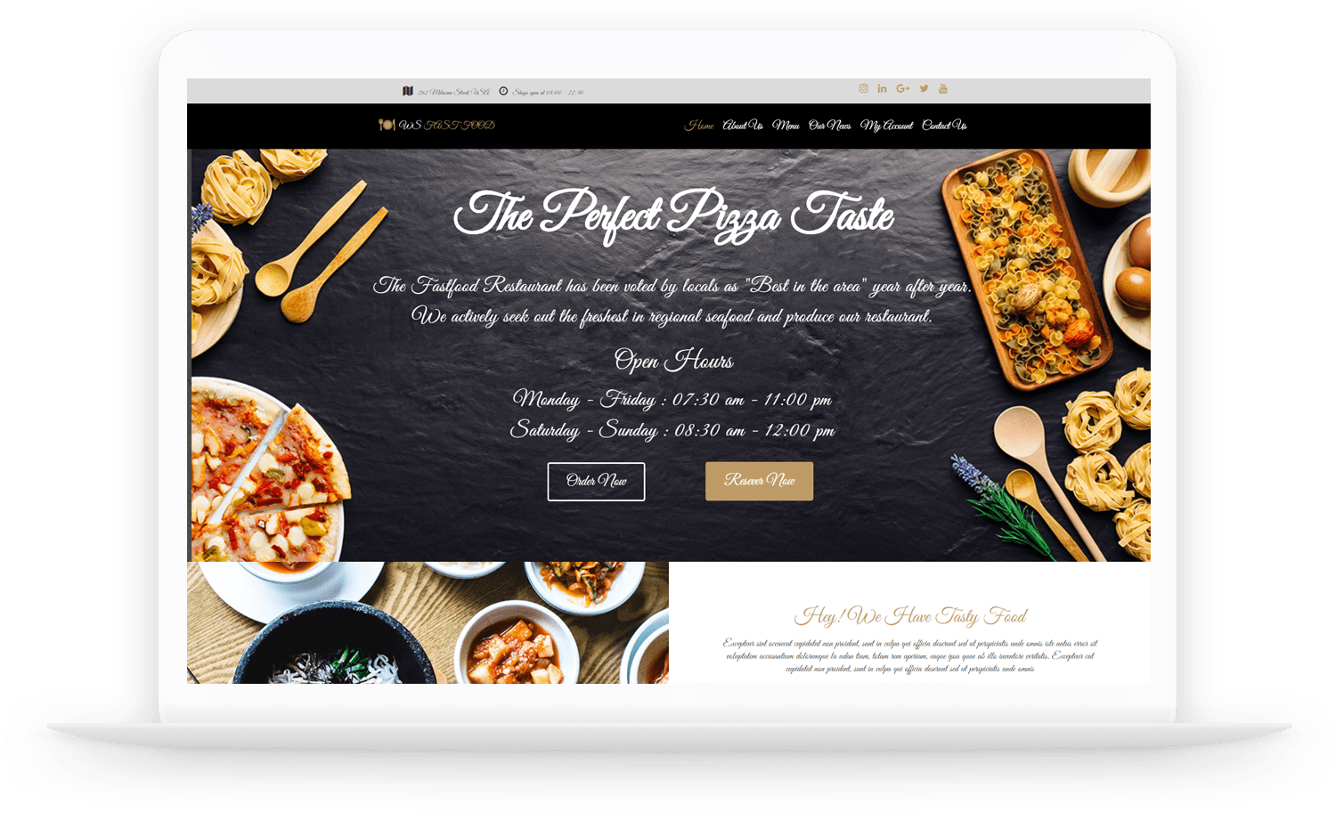 WS Fast Food Responsive Food Wordpress Theme Free