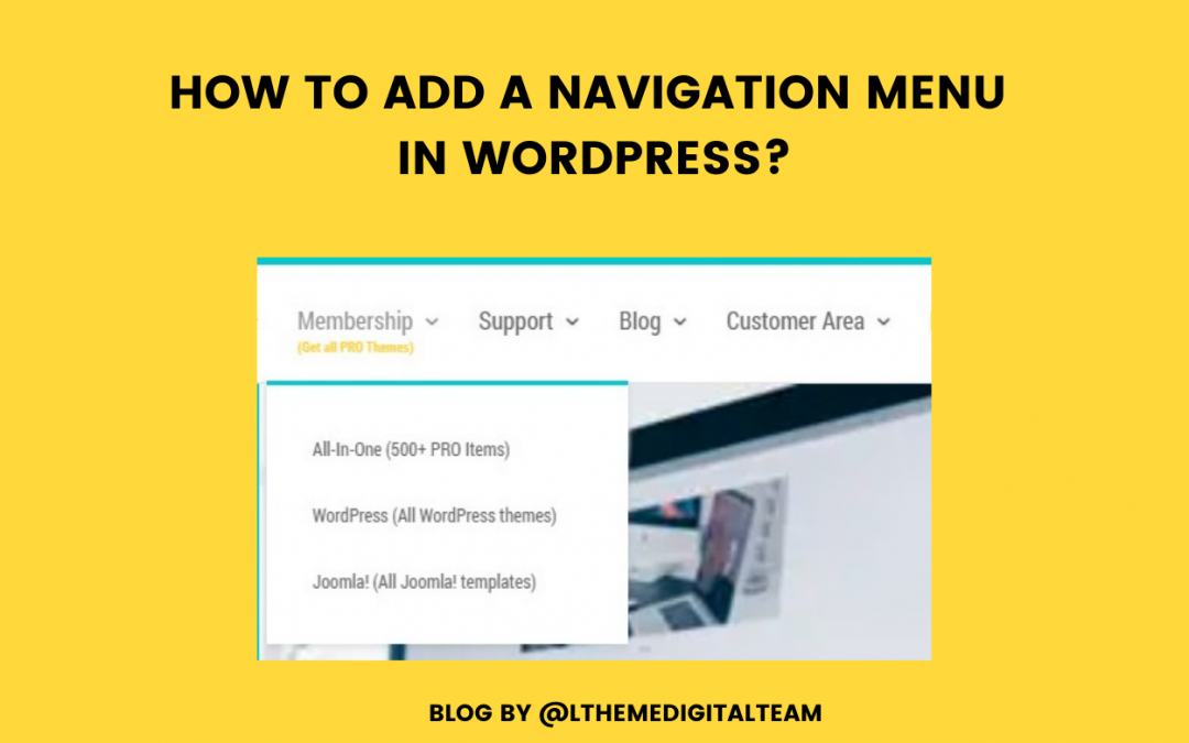 How To Add A Navigation Menu In WordPress 2023 LTHEME